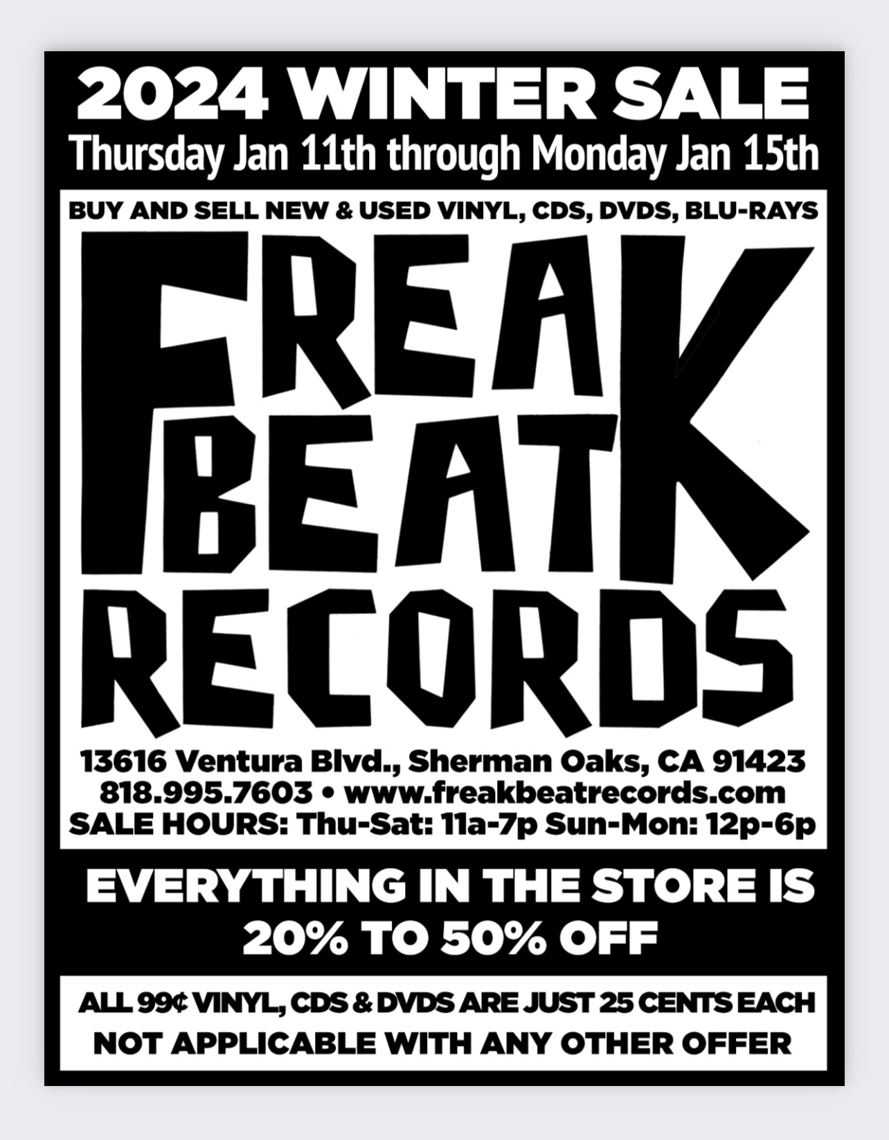 Freakbeat Records Winter Sale 2023 | Steve Hoffman Music Forums